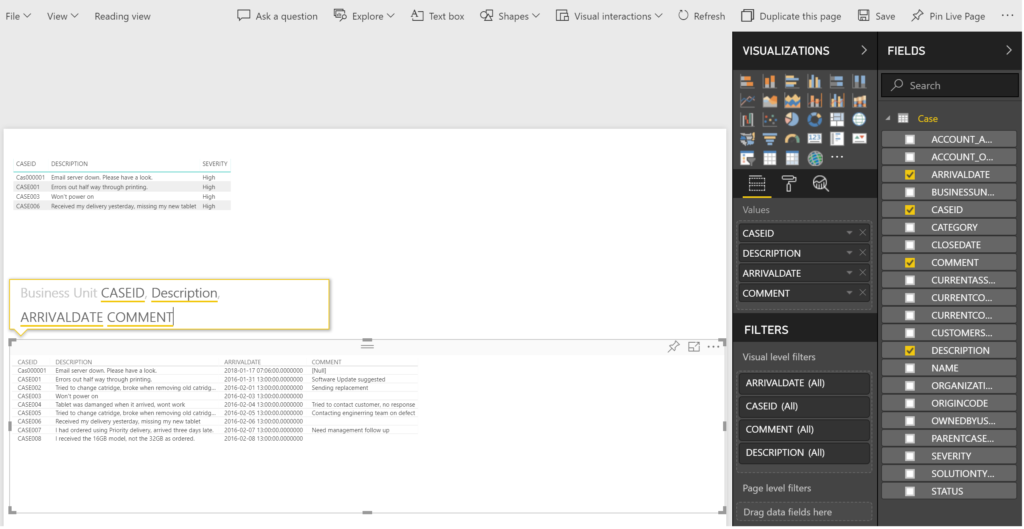 Q&A in PowerBI: Using Ask a Question feature in PowerBI