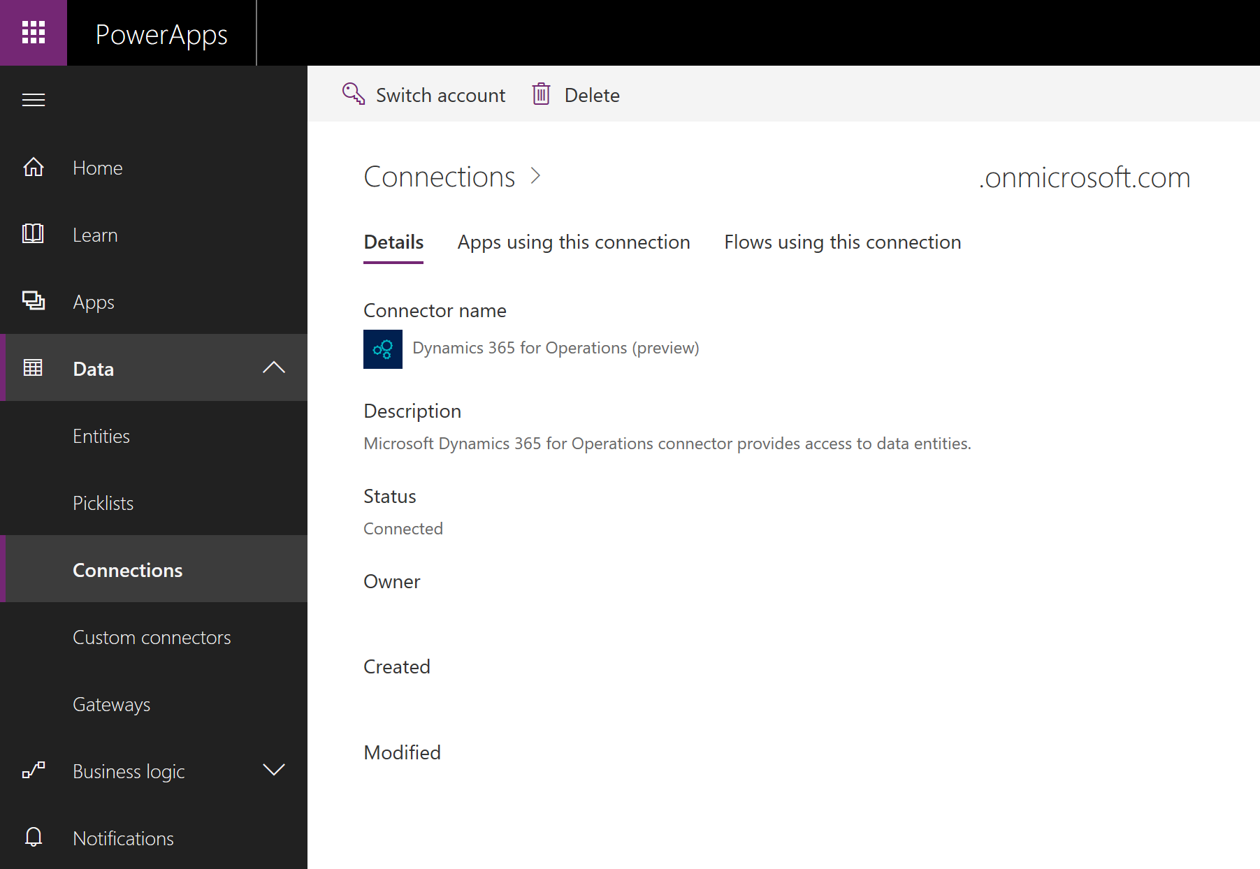 PowerApps Data Integration Project Setup and Connection Sets & Service