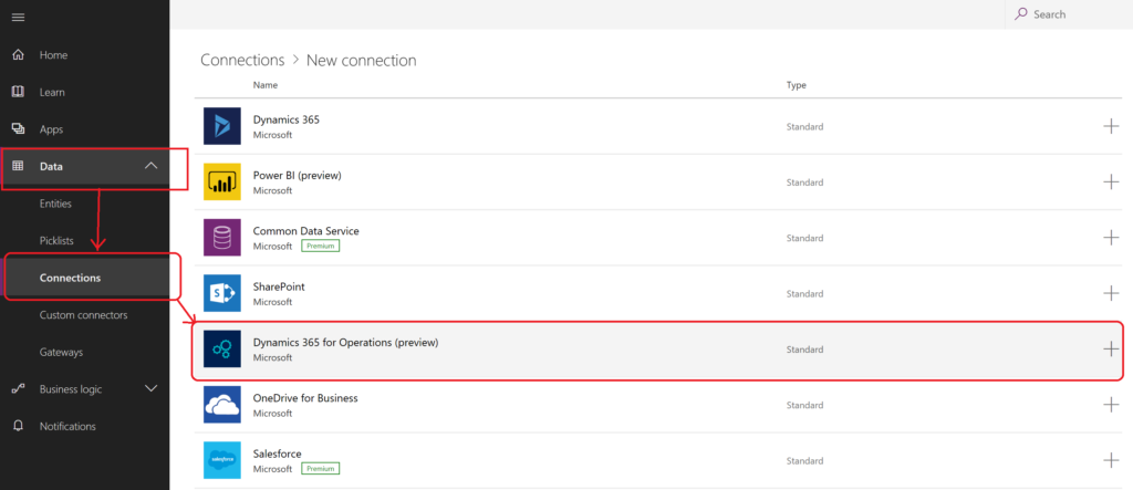 PowerApps Data Integration Project Setup and Connection Sets & Service