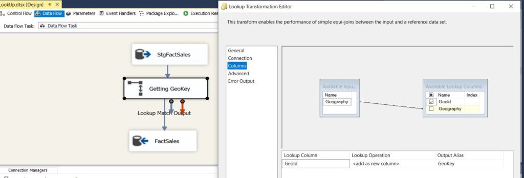 Use SSIS Lookup Transform To Perform Denormalization in SQL Server