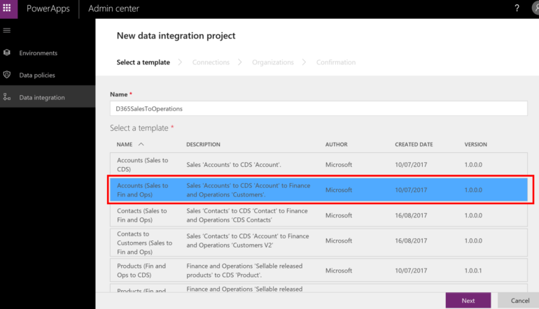 PowerApps Data Integration Project Setup and Connection Sets & Service