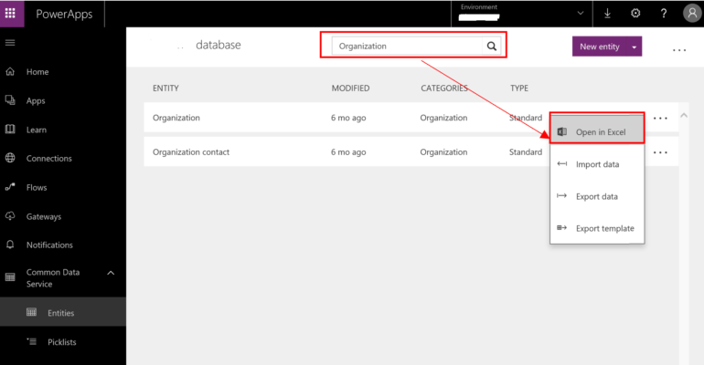 PowerApps Data Integration Project Setup and Connection Sets & Service