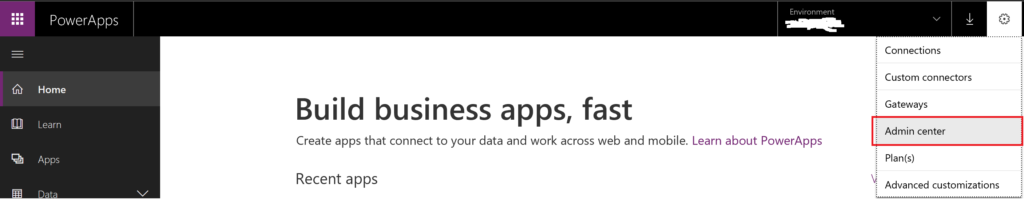 PowerApps Data Integration Project Setup and Connection Sets & Service