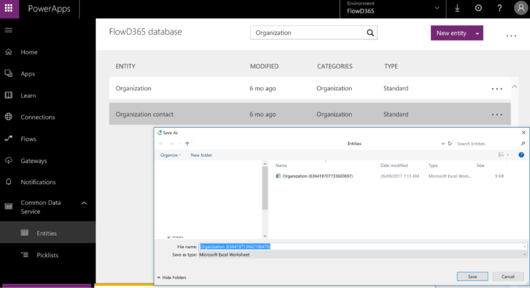 PowerApps Data Integration Project Setup and Connection Sets & Service