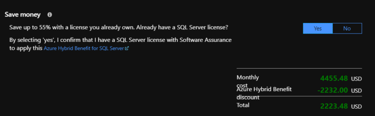 SQL Server Managed Instance BYOL Hybrid Licensing & Dev/Test Options