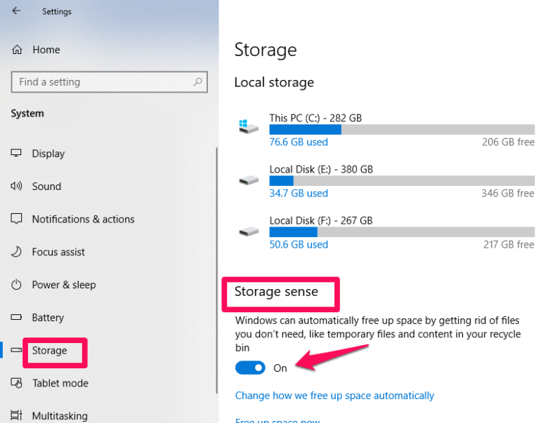 What exactly is deleted with Windows 10 Storage Sense? or Disable?