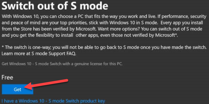 How to Switch and Move from Windows 10S Mode Permanently - Steps