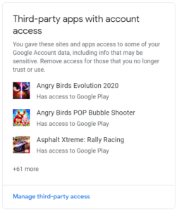 How to Manage delete or remove third party app access to Google account