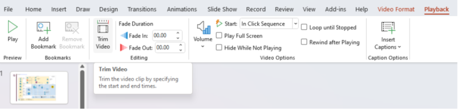 How to Trim a video, music clip, or sound clip in PowerPoint ...